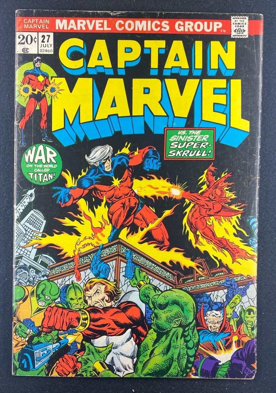 Captain Marvel (1968) #27 VG (4.0) Thanos Starfox Drax Death Jim ...