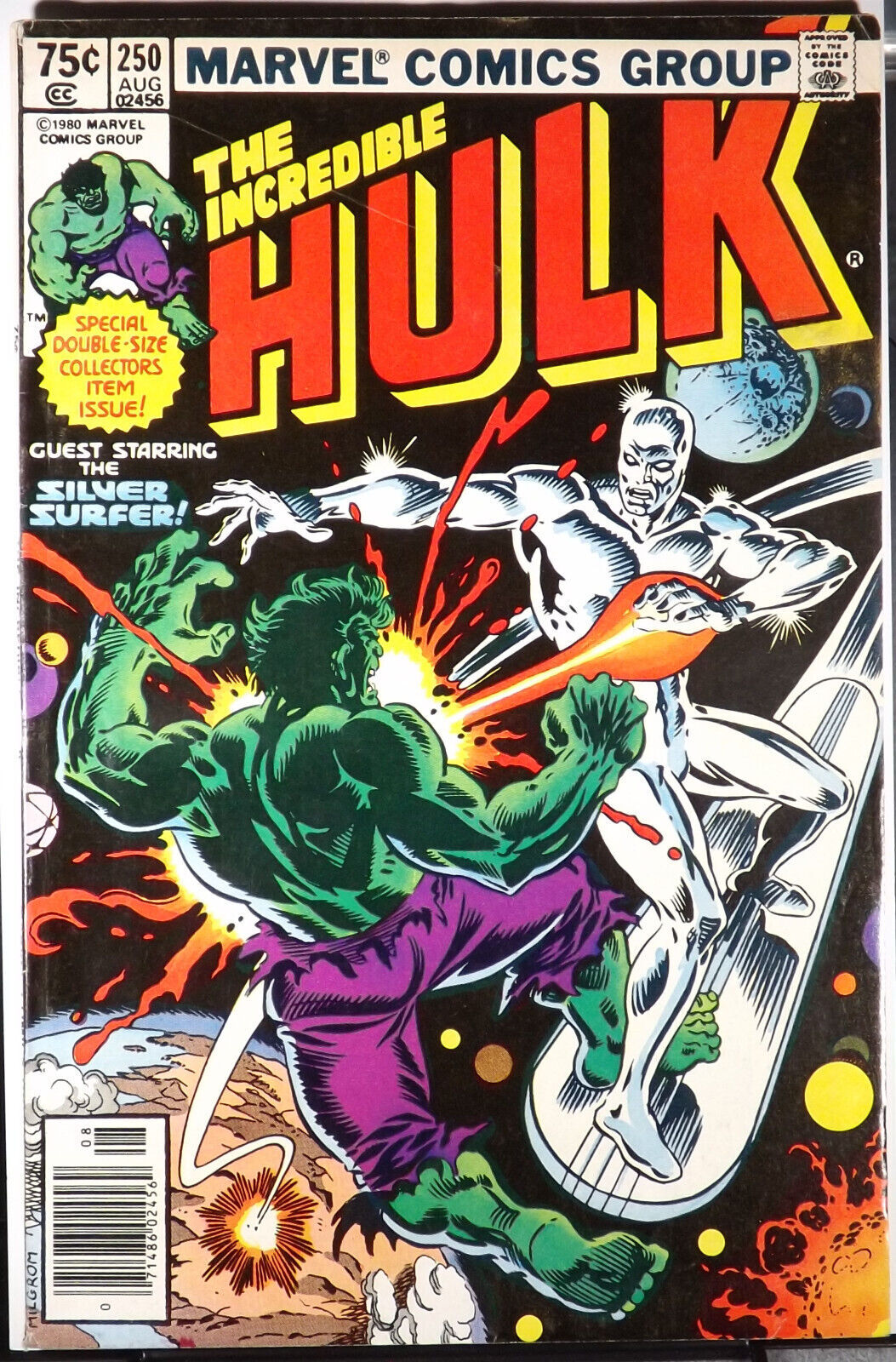INCREDIBLE HULK #250 FN+ Silver Surfer 1st Cameo Sabra Ursa Major 1980 ...