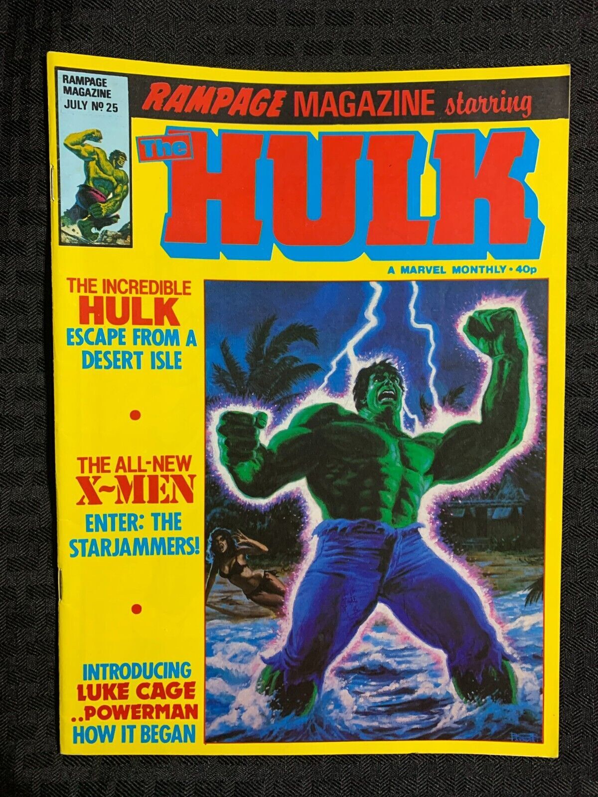 1980 RAMPAGE HULK Marvel UK Magazine #25 FN+ 6.5 Luke Cage Powerman / X ...