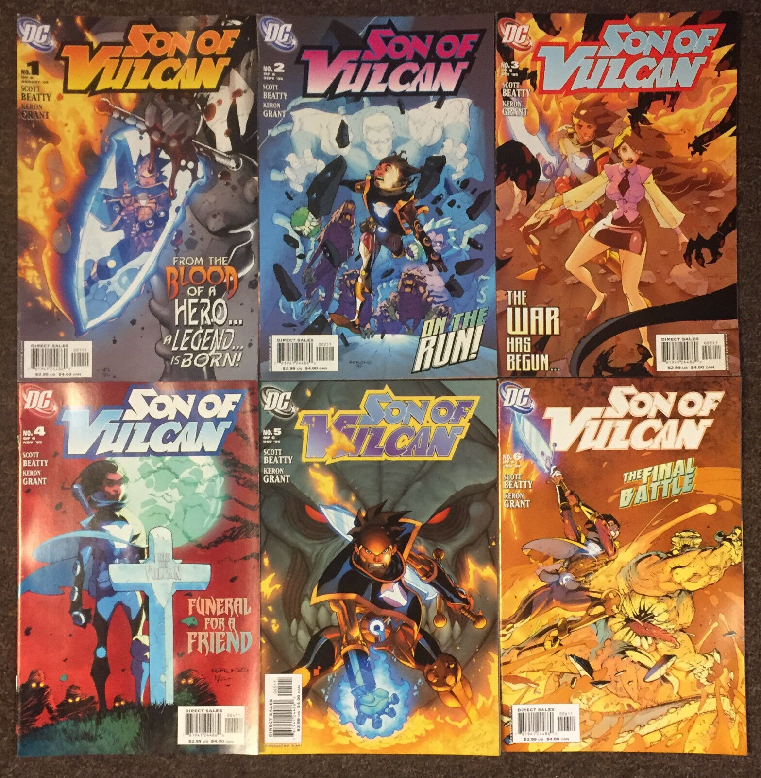 Son of Vulcan # 1 2 3 4 5 6 DC Comics complete Set LOT NM Comics ...