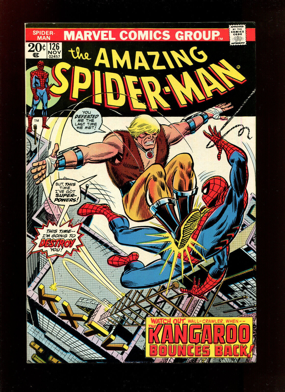 Amazing Spider-Man #126 - Kangaroo Appearance (7.5 or Better) 1973 ...