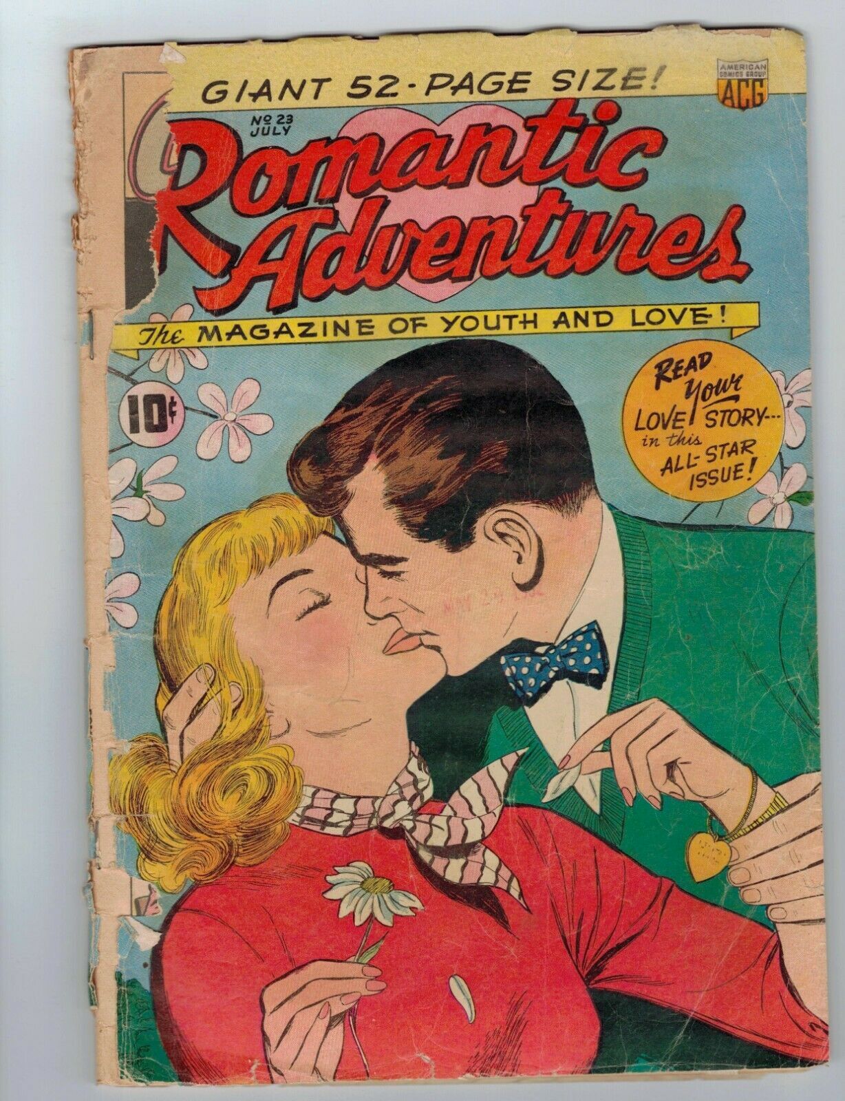 Romantic Adventures #23 ACG comic book - golden age July 1952 - love ...