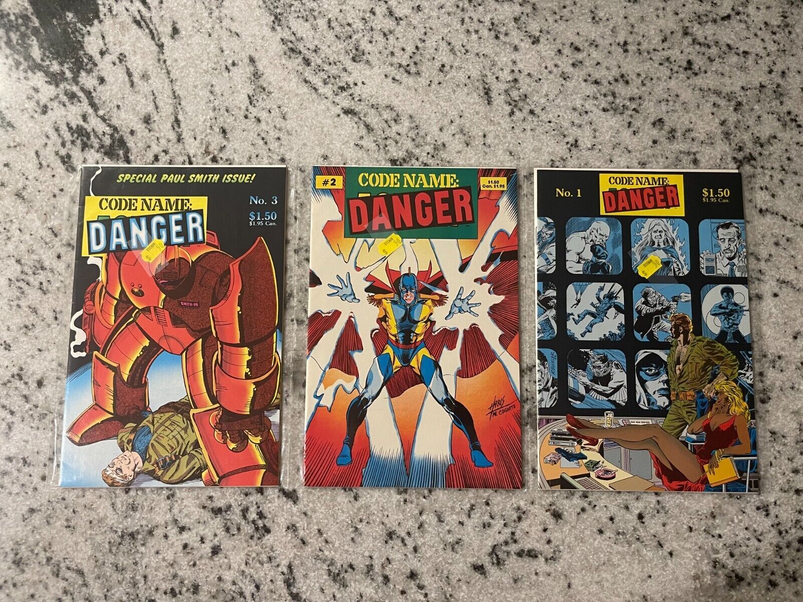 Lot Of 3 Codename Danger Comic Books # 1 2 3 NM Harris Cover Art RH1 ...