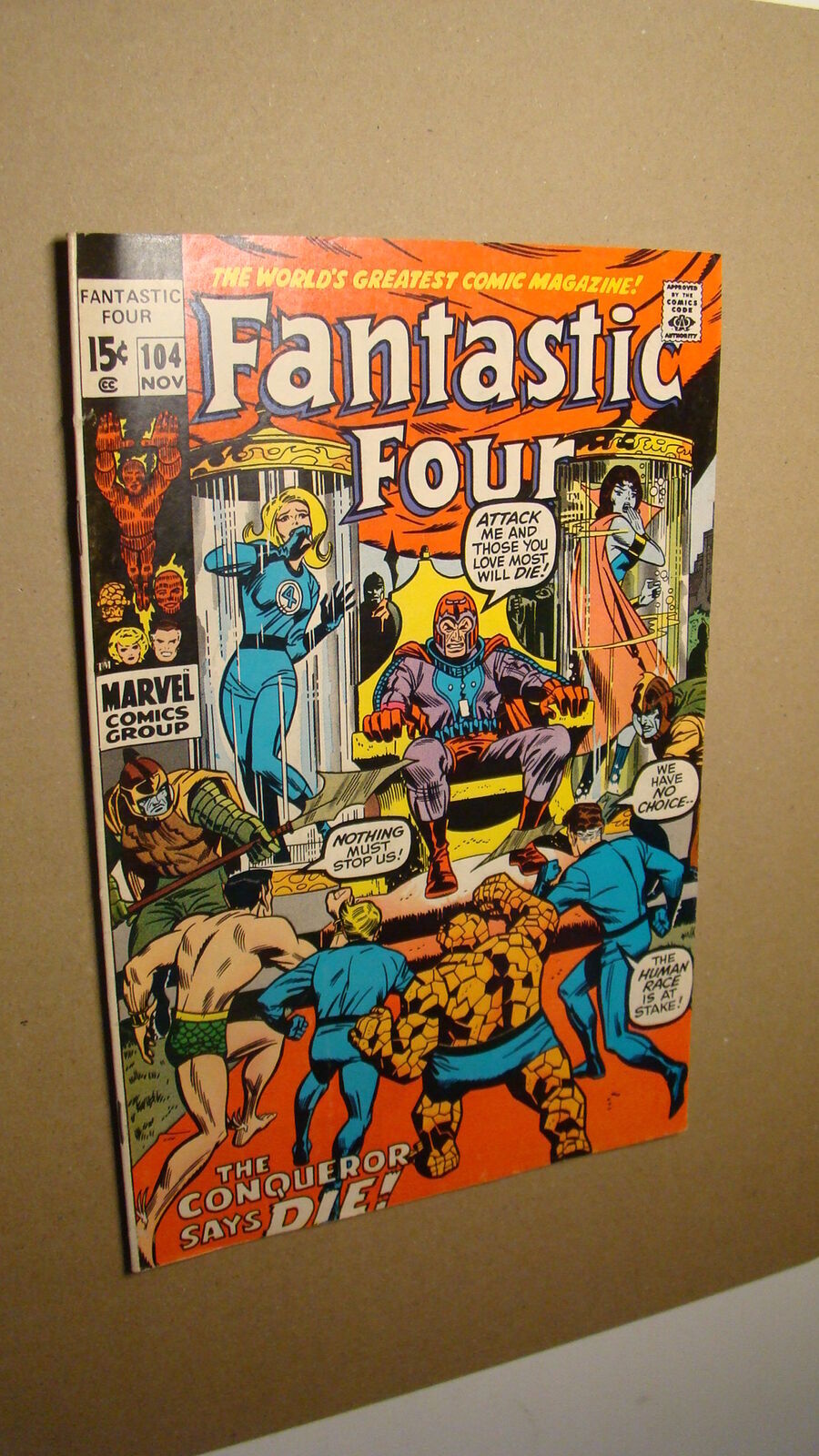 Fantastic Four 104 *Nice Copy* VS Magneto 1970 Nixon Cameo Sub-Mariner ...