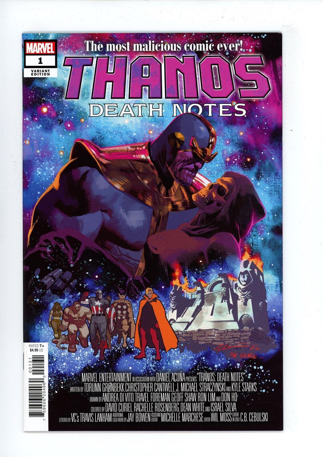 Thanos: Death Notes #1 (2022) Marvel Comics | Comic Books - Modern Age ...