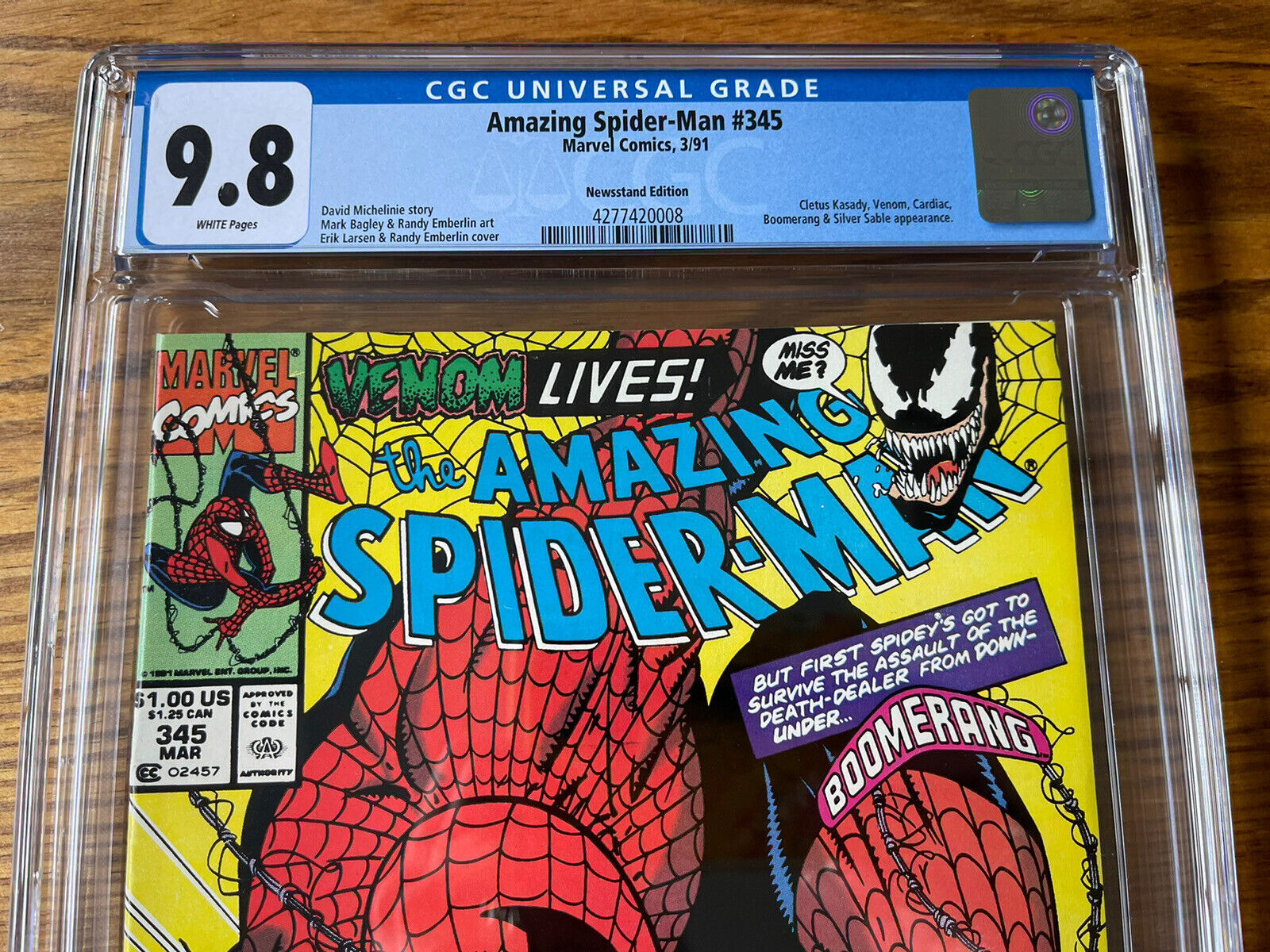 Amazing Spider-Man #345 CGC 9.8 Newsstand - Venom, Boomerang, Silver ...