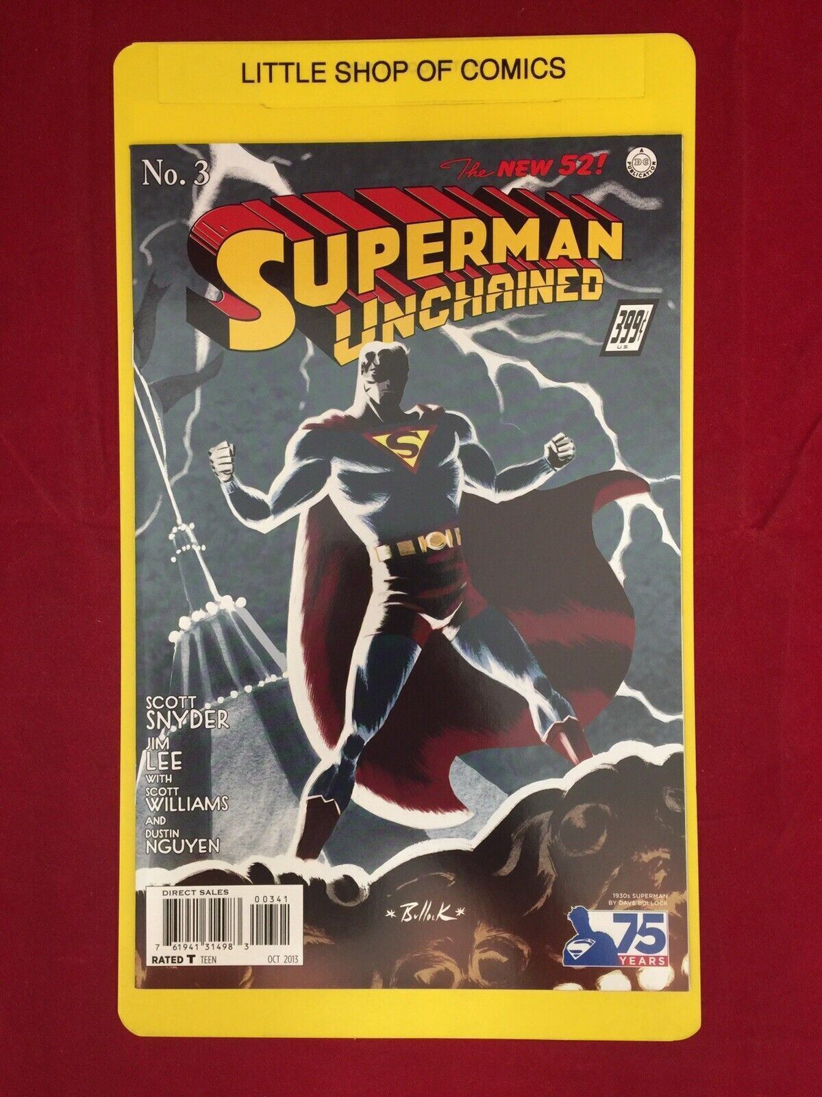 Superman Unchained #3 1:100 Bullock 75th Anniversary 1930s Variant NM ...