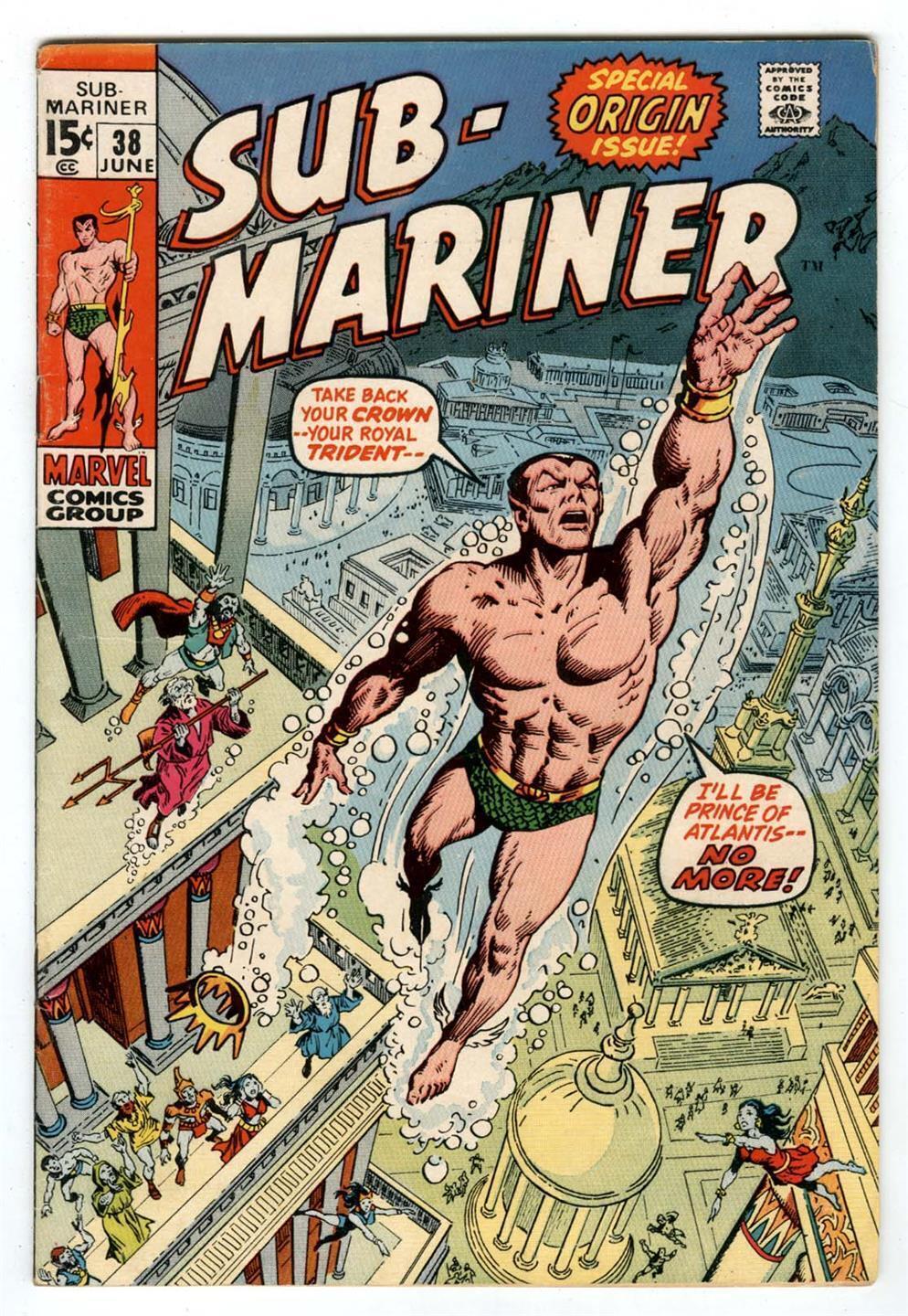 Sub-Mariner #38 ORIGIN retold~Lady Dorma Funeral June 1971 Atlantis MCU ...