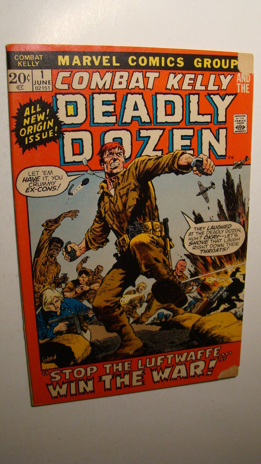 Combat Kelly 1 *Solid Copy* Deadly Dozen VS Luftwaffe 1972 Marvel WAR ...