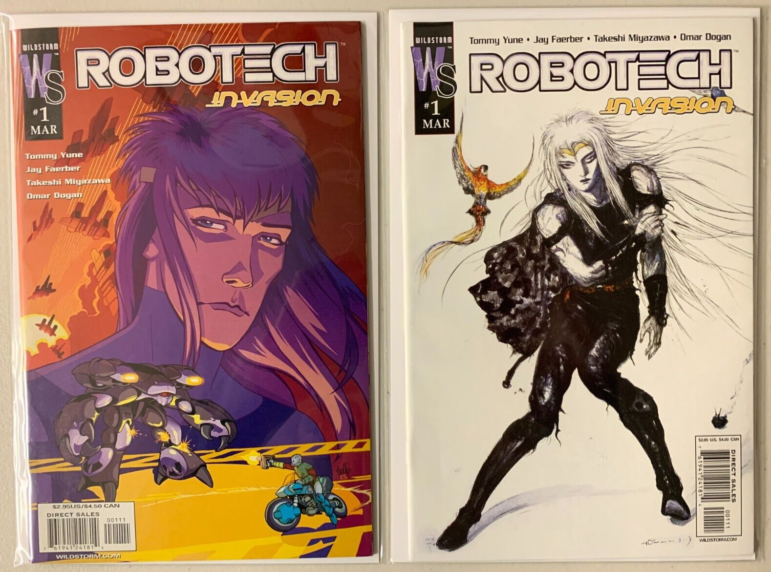 Robotech Invasion lot #1 & #1 B variant DC / Wildstorm 2 pieces 8.0 VF ...