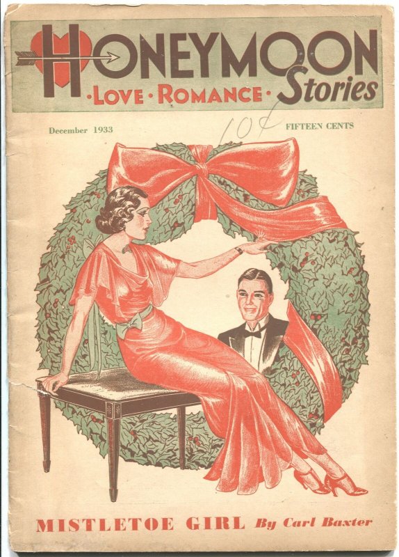 Honeymoon Stories #1--Dec 1933-Spicy Romance & Love Art-Very Rare Pulp ...