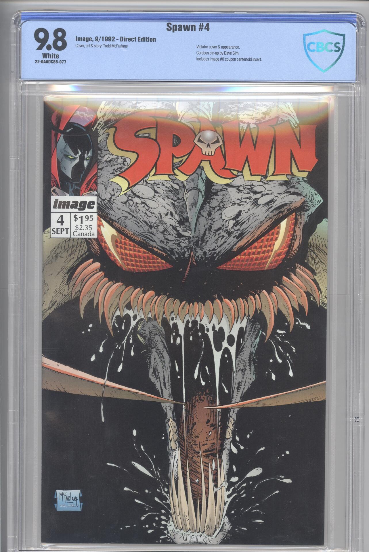 Spawn #4 - Key Comic & 1st Cover Appearance of Violator - CBCS 9.8 ...