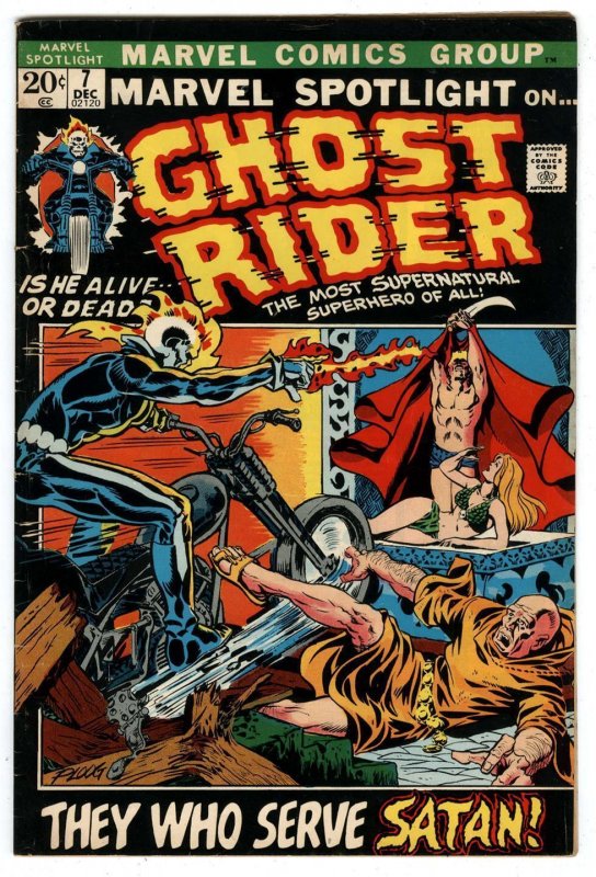 Marvel Spotlight #7 3rd Appearance Ghost Rider Johnny Blaze Marvel ...