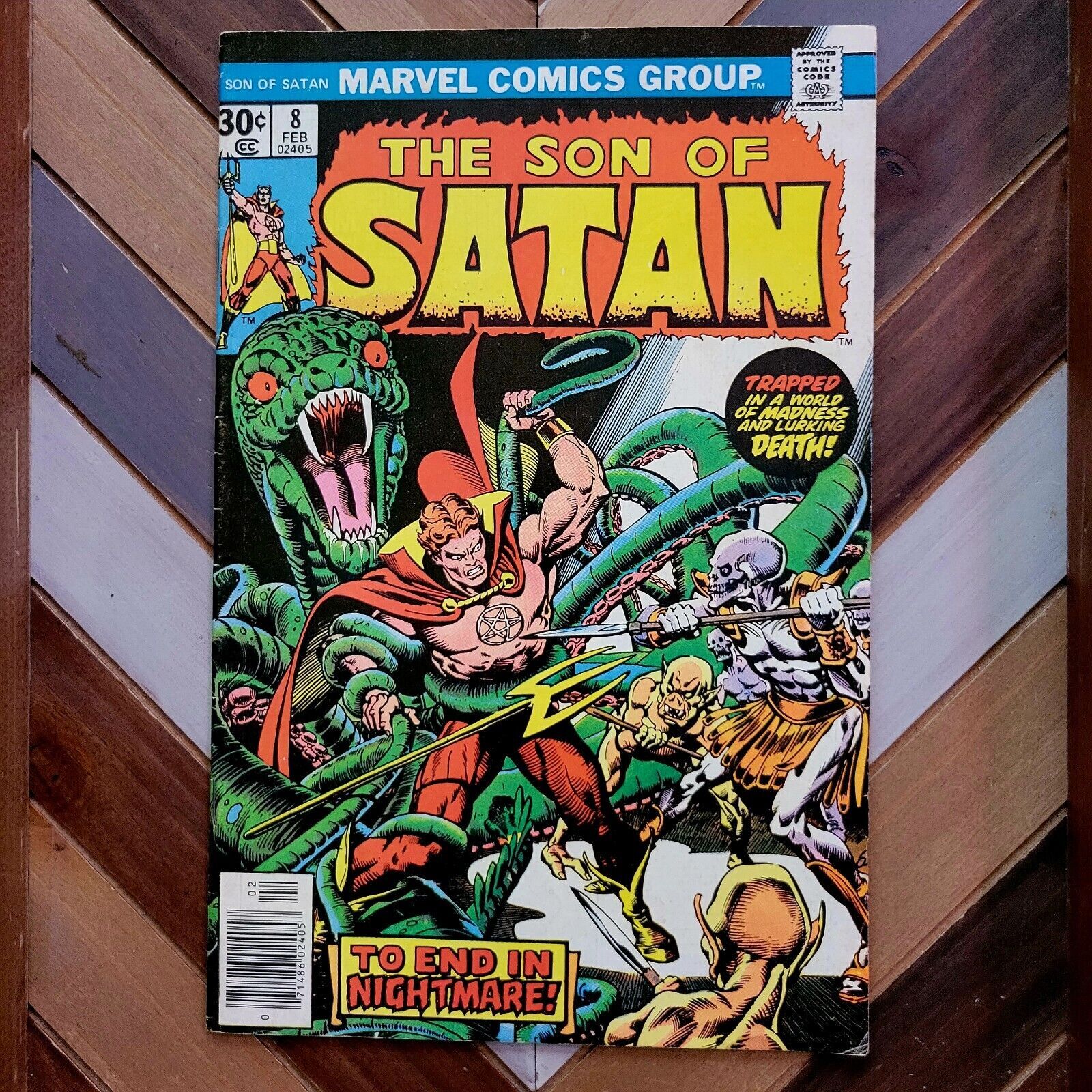 SON of SATAN #8 VG+ (Marvel 1977) Finale "Dance w The Devil..." Romita ...