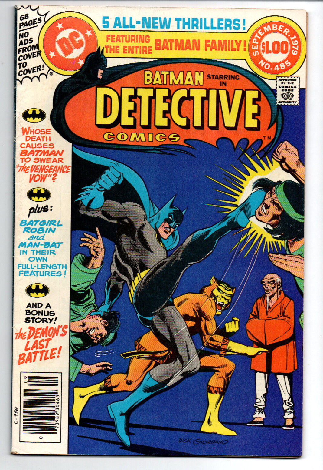 Detective Comics #485 newsstand - Batman - Batgirl - Robin - 1979 - VF ...