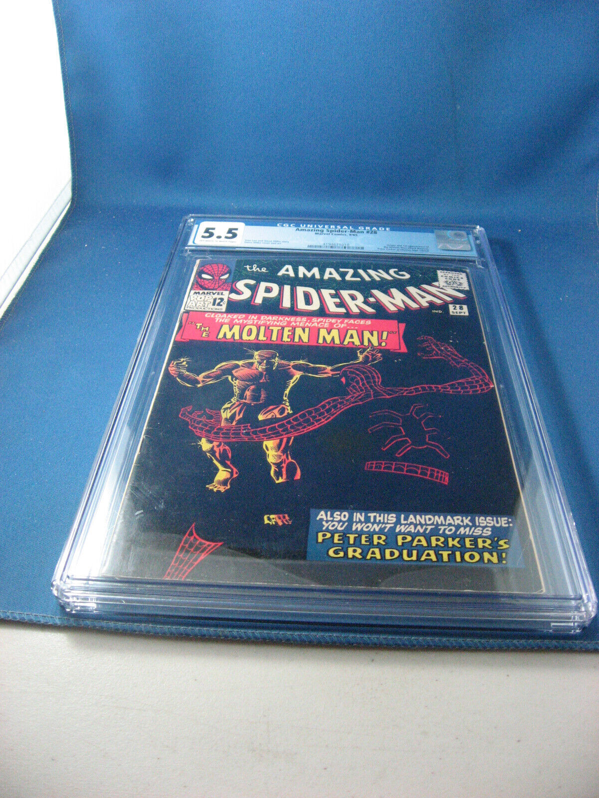 Amazing Spiderman 28 CGC 5.5 Molten MAN 1965 Marvel | Comic Books ...