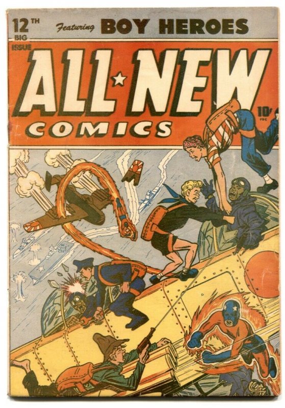 All New Comics #12 1946- Hitler appearance- Schomburg WWII cover ...