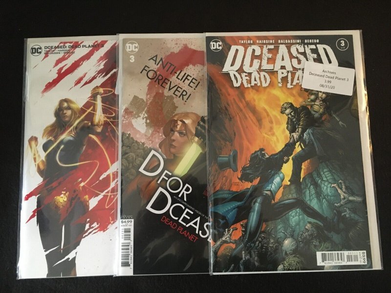 DCEASED: DEAD PLANET #3 Three Cover Versions, VFNM Condition | Comic ...