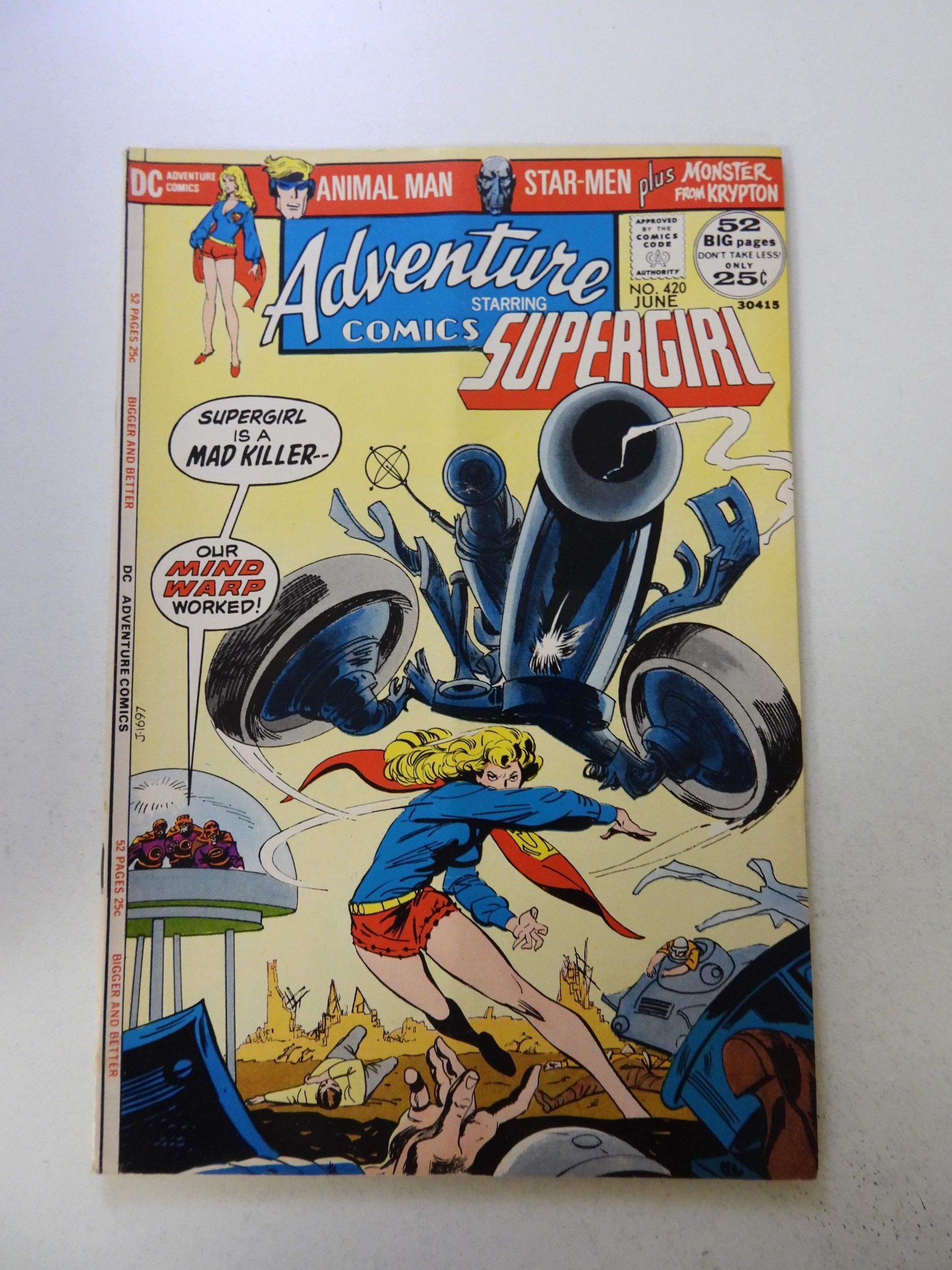 Adventure Comics #420 (1972) VG+ condition "subscription crease ...