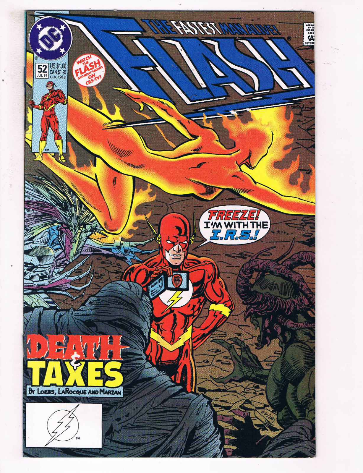 Flash #52 VF DC Comics CW TV Show Comic Book JLA Superman 1991 DE22 ...
