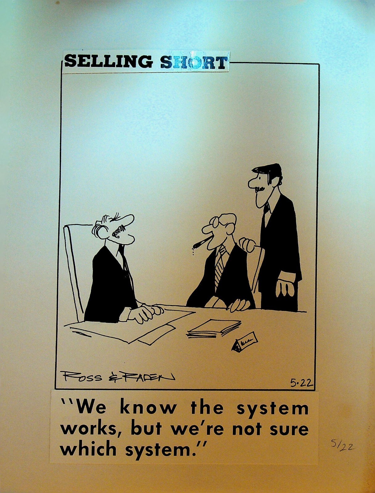 Selling Short Original Comic Strip Art 1980s Know the System Works But ...