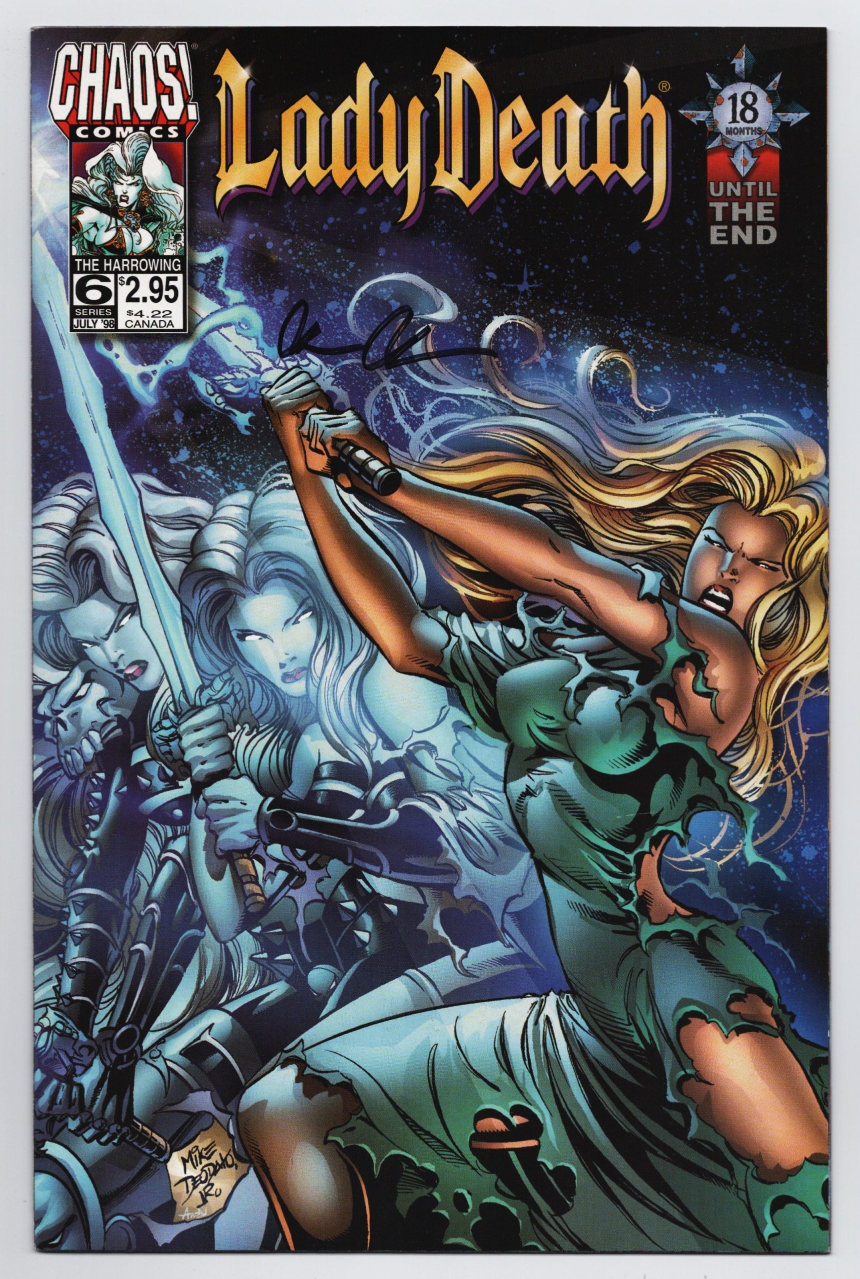 Lady Death #6 The Harrowing | Signed by Brian Pulido (Chaos, 1998) VF ...