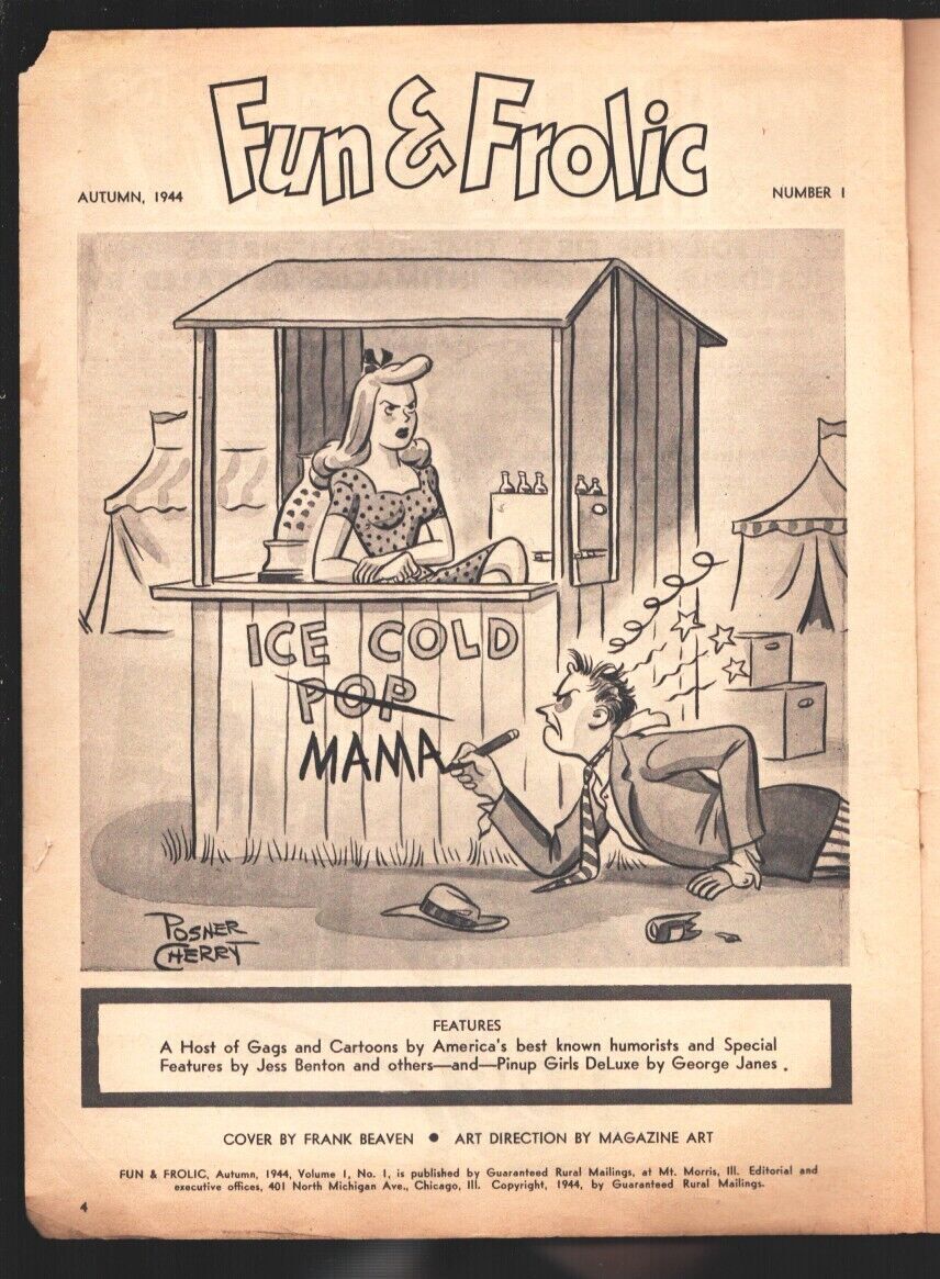 Fun & Frolic #1 Autumn 1944-1st issue-Comics-jokes-gags-cartoon art ...
