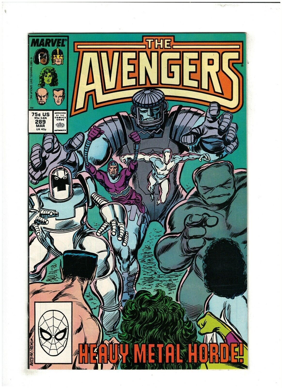 Avengers #289 VF- 7.5 Marvel Comics 1988 She-Hulk & Captain Marvel ...