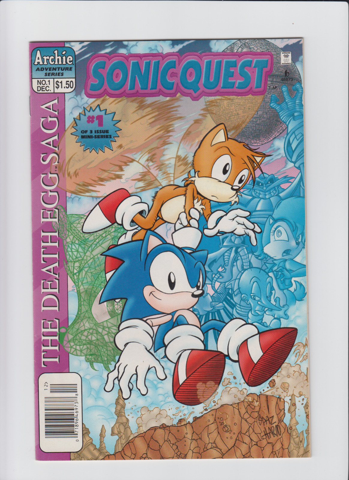 Sonic Quest #1 - Newsstand - Patrick Spaziante Cover (7/7.5) 1996 ...