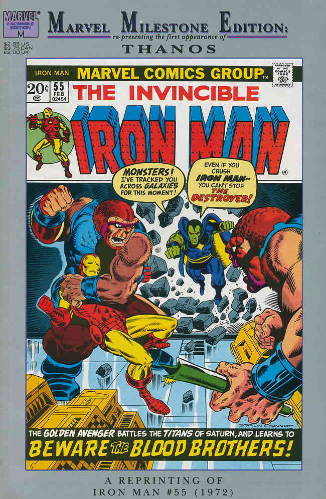 Marvel Milestone Edition: Iron Man #55 FN ; Marvel | Thanos | Comic ...