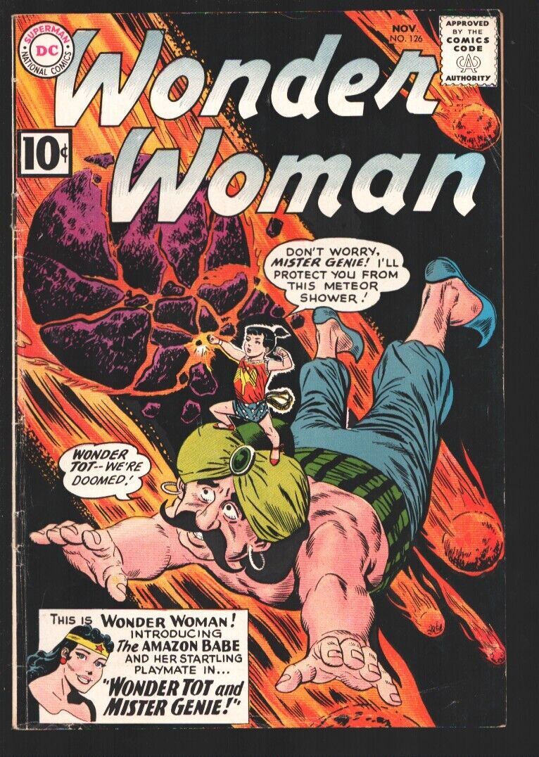 Wonder Woman #126 1961-DC-Intro of Wonder Tot and Mister Genie ...