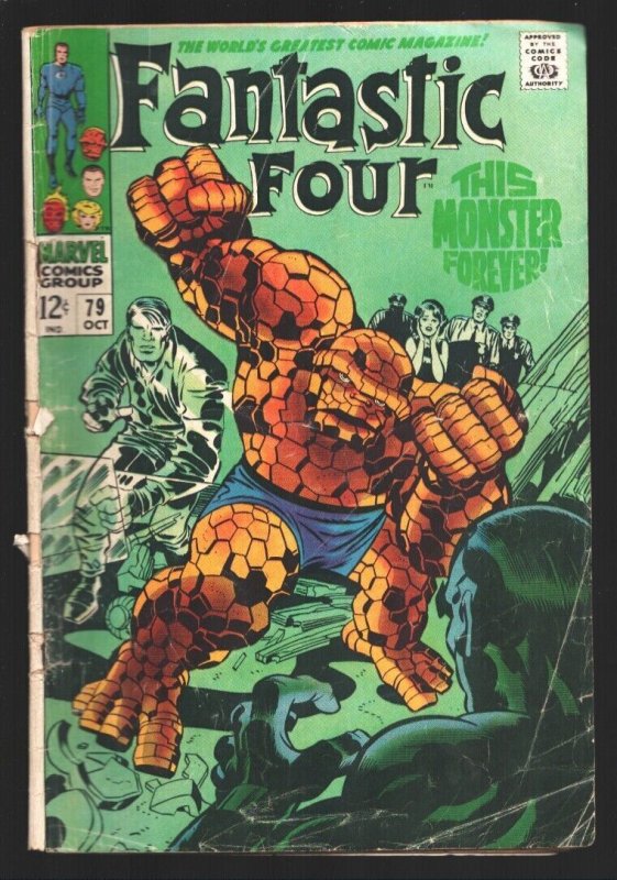 Fantastic Four #79 1968-Jack Kirby art.-Creases-lower grade-G | Comic ...