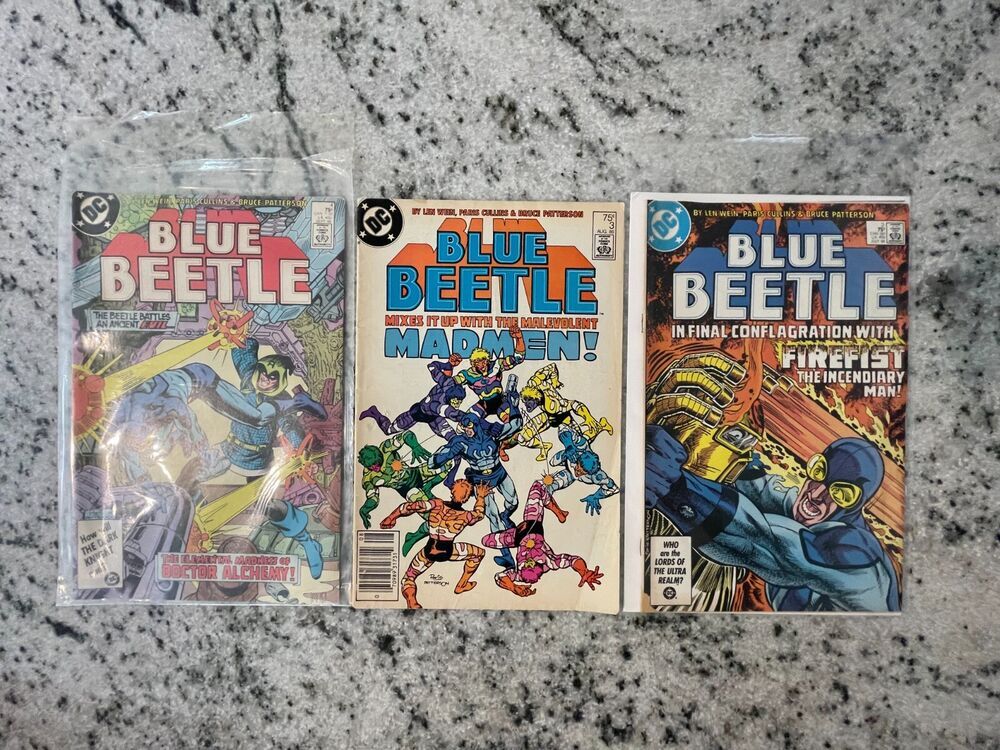 3 Blue Beetle DC Comic Books # 2 3 4 Batman Superman Flash Aquaman ...