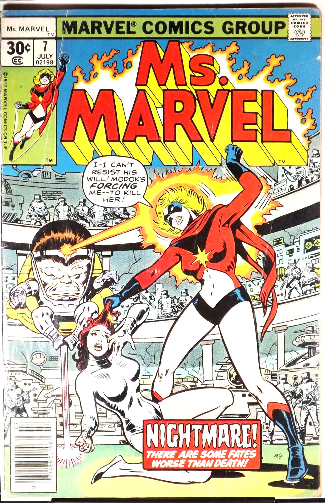 MS. MARVEL #7 VG vs. MODOK 1977 Captain Marvel Marvel Comics MCU ...