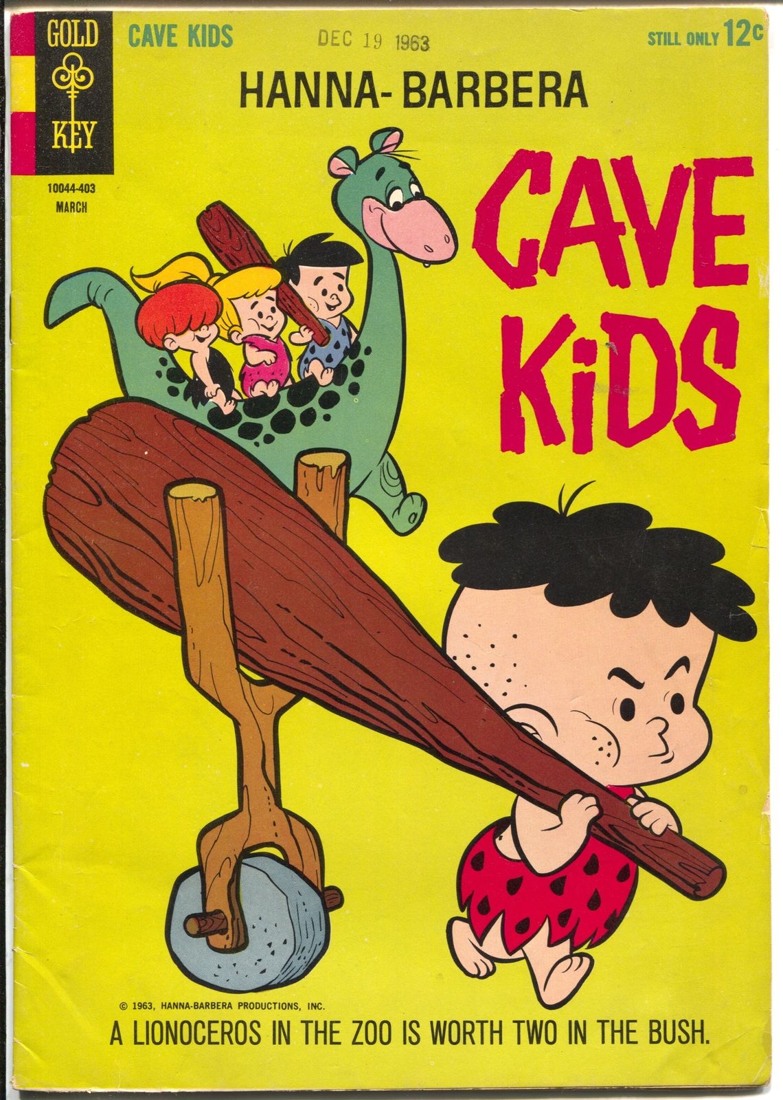 Cave Kids #4 1964-Gold Key-Hanna-Barbera cartoon series comic-FN ...