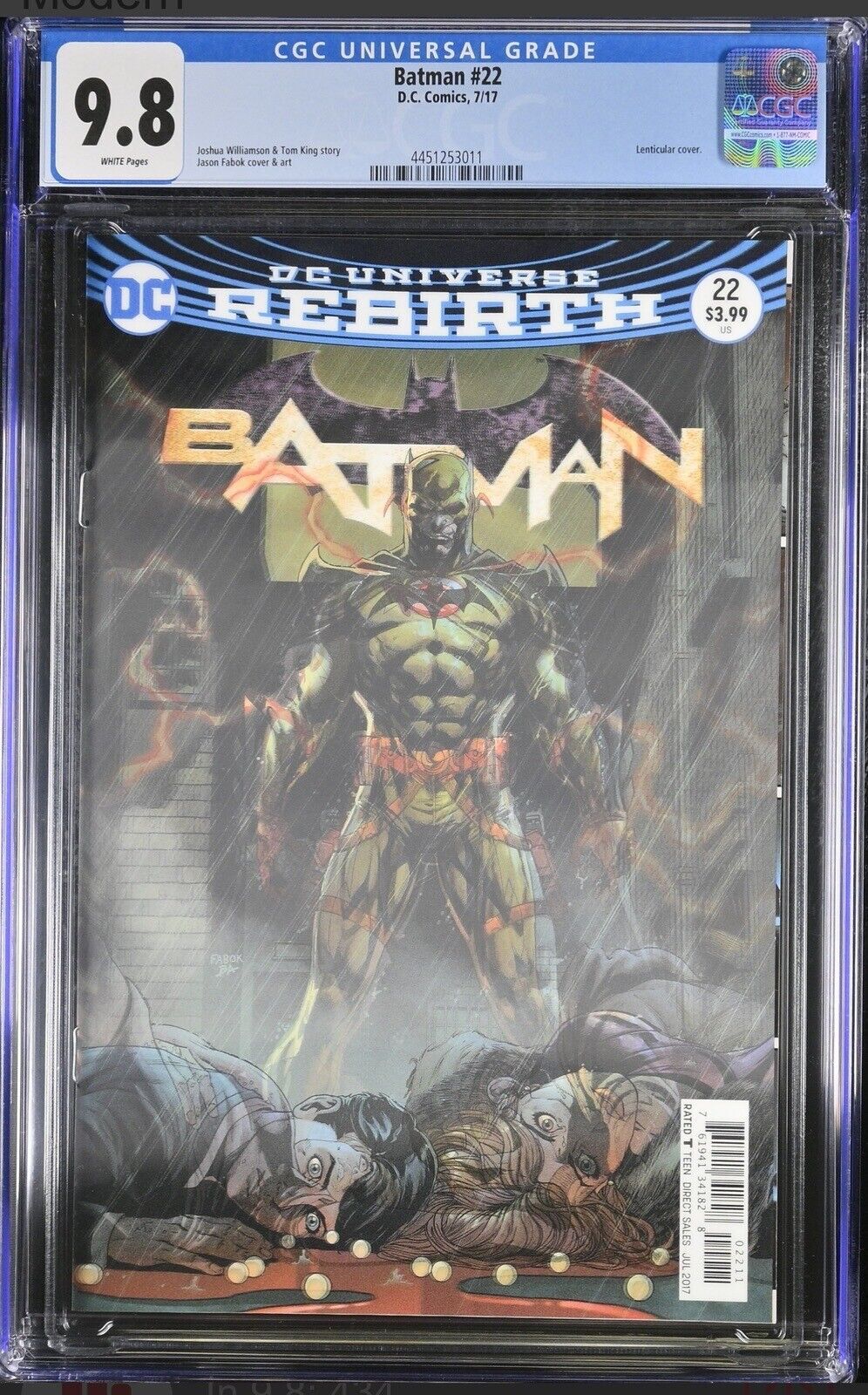SET Batman 21 22 Flash 21 22 The Button CGC 9.8 Lenticular Jason Fabok ...