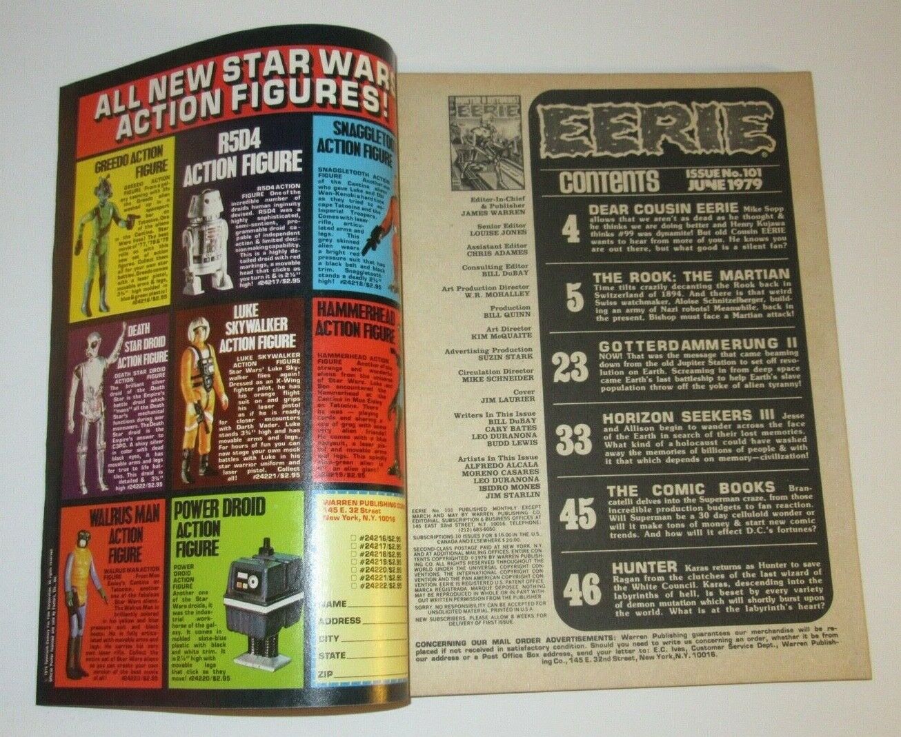 Eerie #101 Jim Laurier Cover Jim Starlin Art The Rook 1979 Warren ...