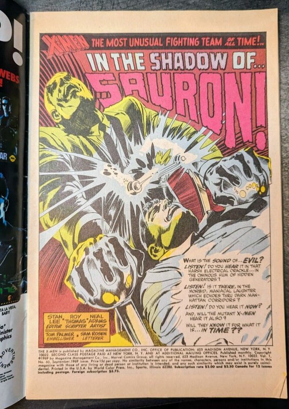 X-MEN #60 61 Neal Adams 1969 1st Sauron JC Penny Reprint 1993-Combine ...