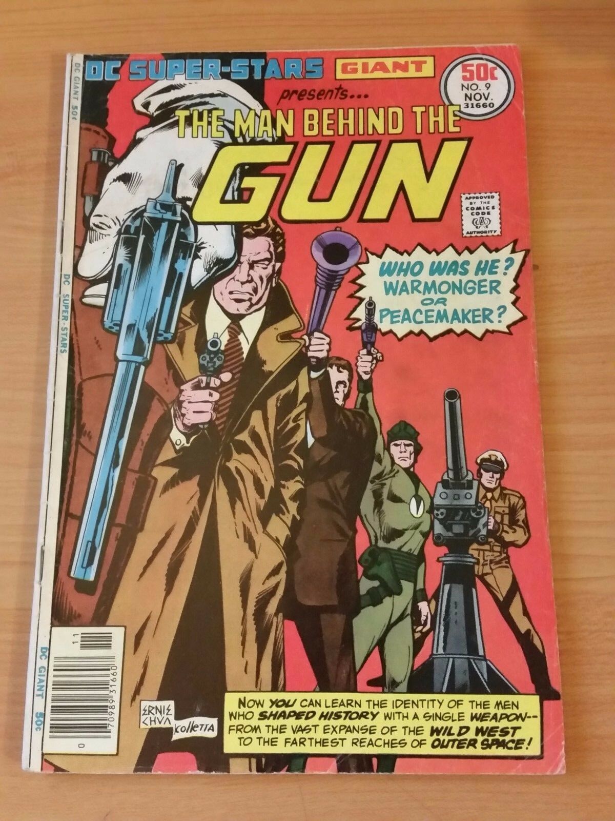 DC Super Stars #9 Man Behind the Gun ~ FINE - VERY FINE VF ~ 1976 DC ...
