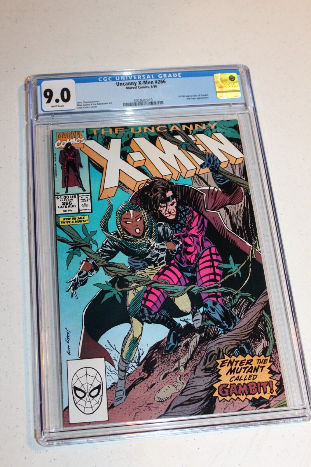 CGC 9.0 White Pages Uncanny X-Men 266 1st APP Gambit Chris Claremont ...