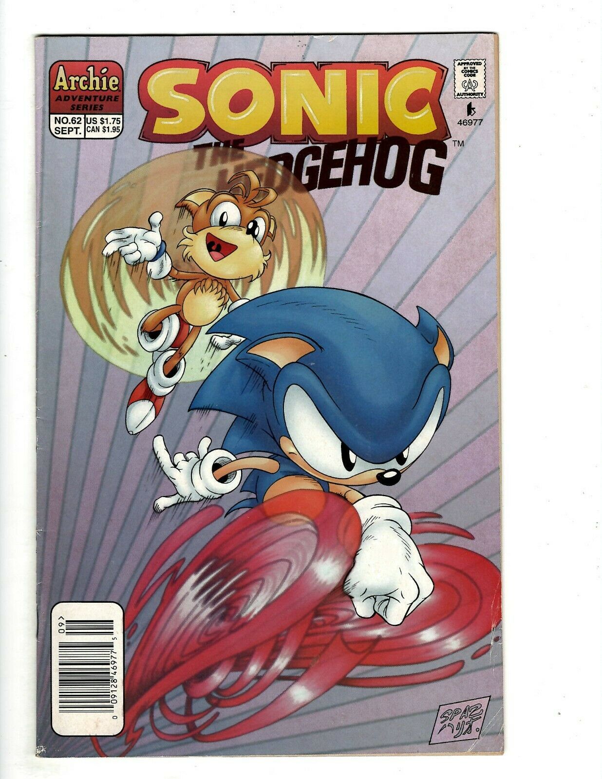 Sonic The Hedgehog # 62 VG Archie Adventure Series Knuckles Echidna ...