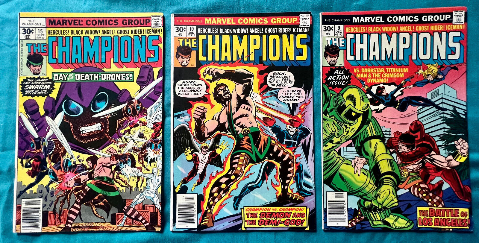 Champions 3P LOT - Gil Kane, Dan Adkins Cover Art. Bill Mantlo Story ...