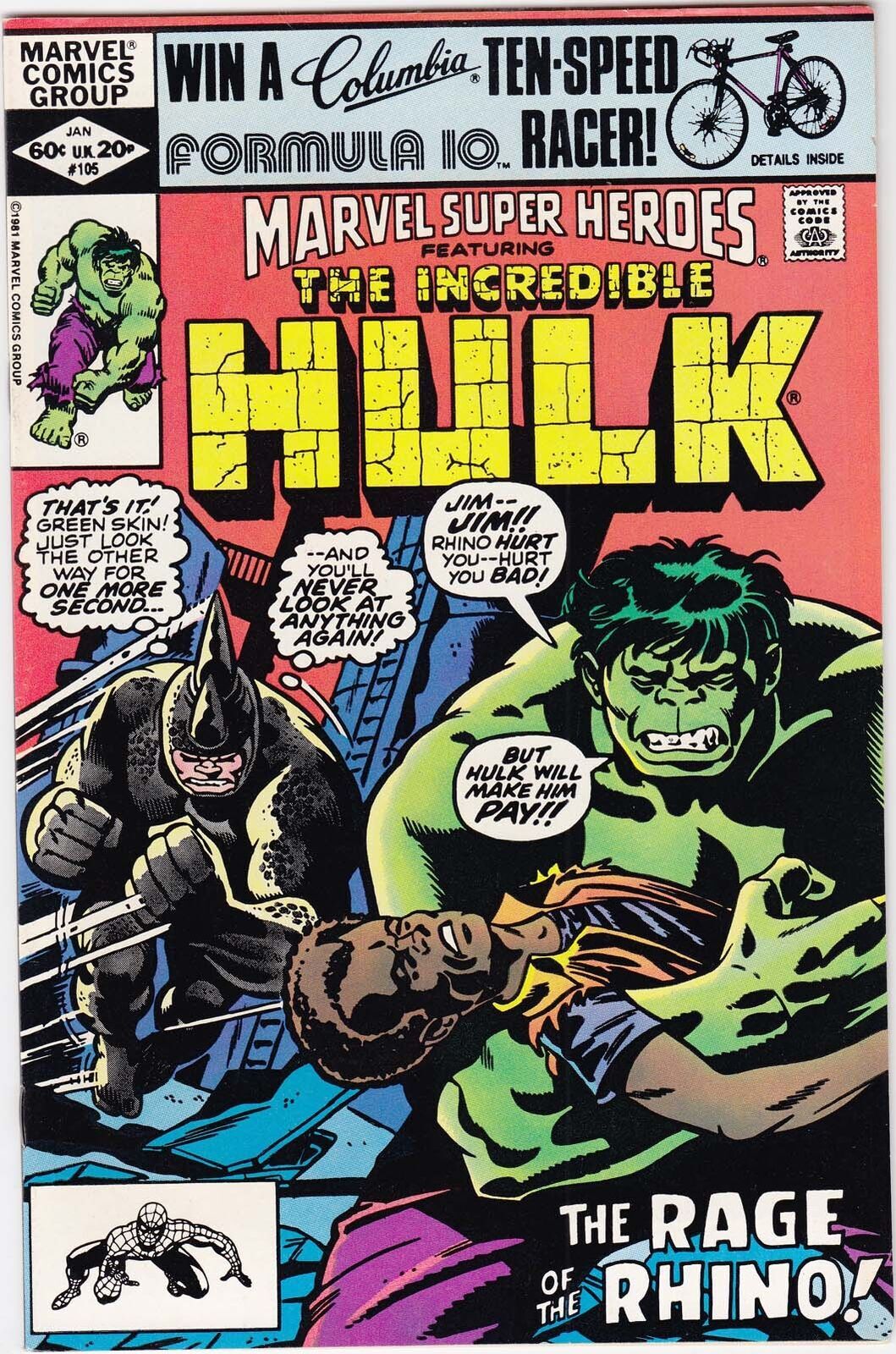 Marvel Super-Heroes (Vol. 1) #105 VG; Marvel | low grade - Incredible Hulk 157 - | Comic Books ...