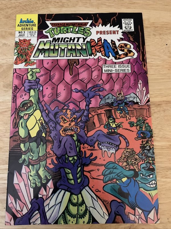 Tmnt Mighty Mutanimals # 3 Archie Comics 1991 Teenage Mutant Ninja ...