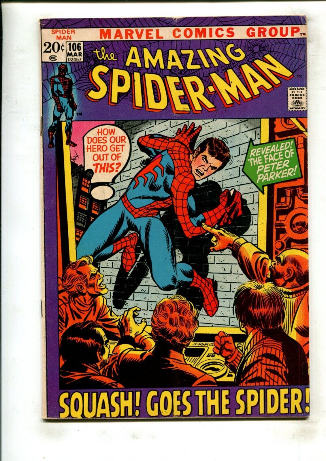 Amazing Spider-Man #106 (5.0) Squash Goes the Spider!! 1971 | Comic ...