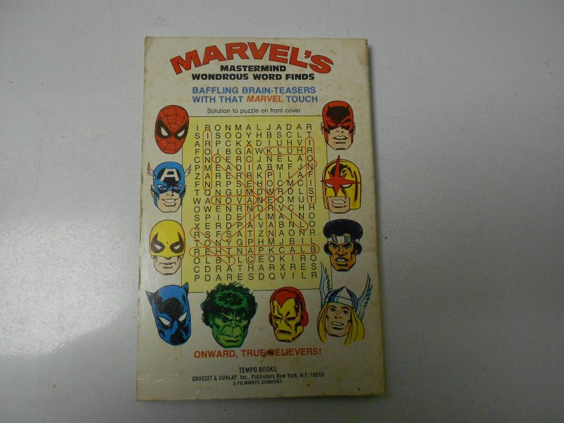 1977 MARVEL'S Wondrous Mastermind Word Finds Puzzle Tempo Books FN ...