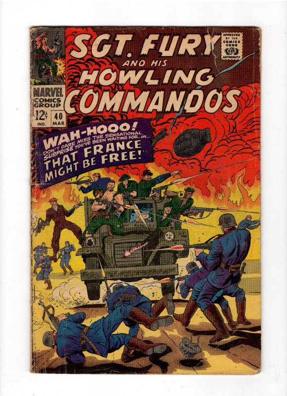 Sgt Fury & His Howling Commandos #40 (1967, Marvel Comics) | Comic ...