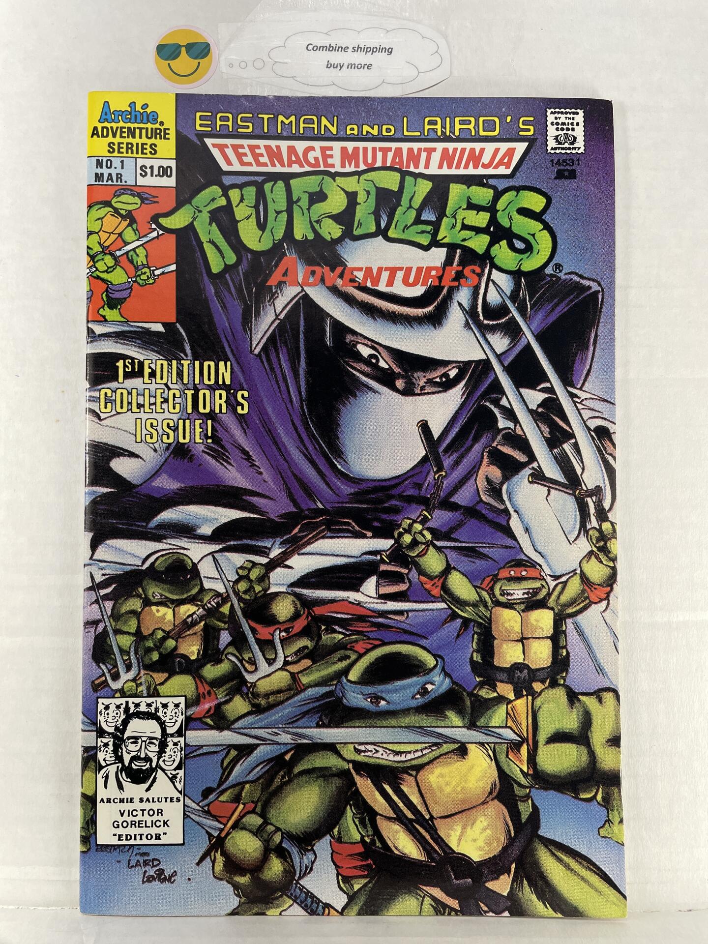 Teenage Mutant Ninja Turtles Adventures #1 Third Printing Variant (1989 ...