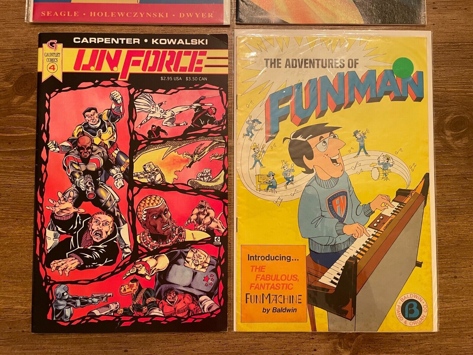 4 Comic Books Adventures Funman Un Force 4 Doctor Boogie 1 In Thin Air ...