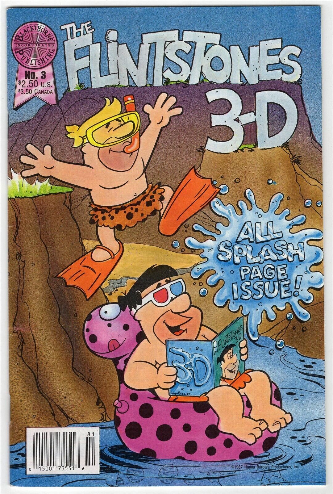 Flintstones 3D #3 ORIGINAL Vintage 1988 Blackstone Comics | Comic Books ...